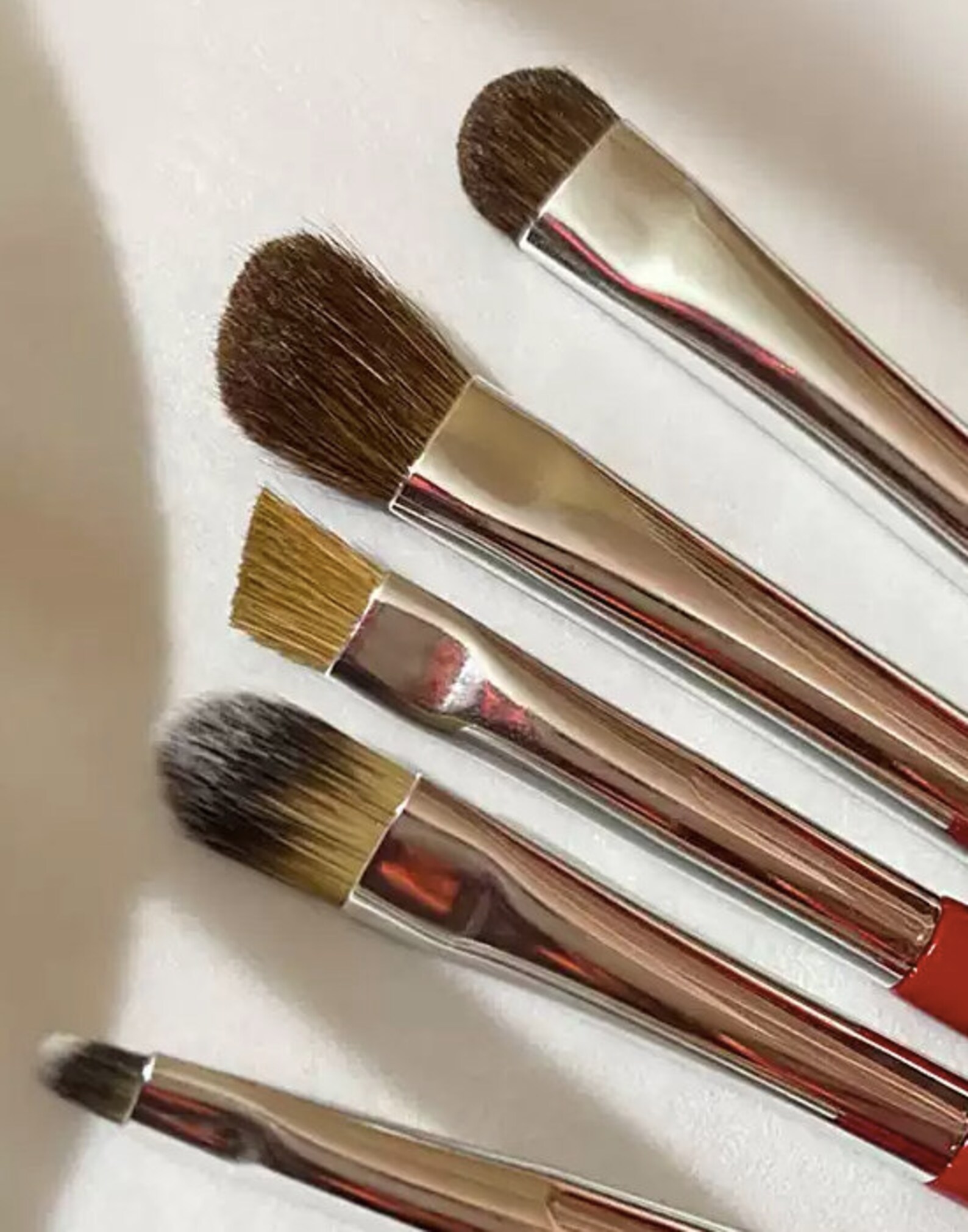 5pc Natural Hair Eye Shadow Brush Set With Aluminium - Etsy UK