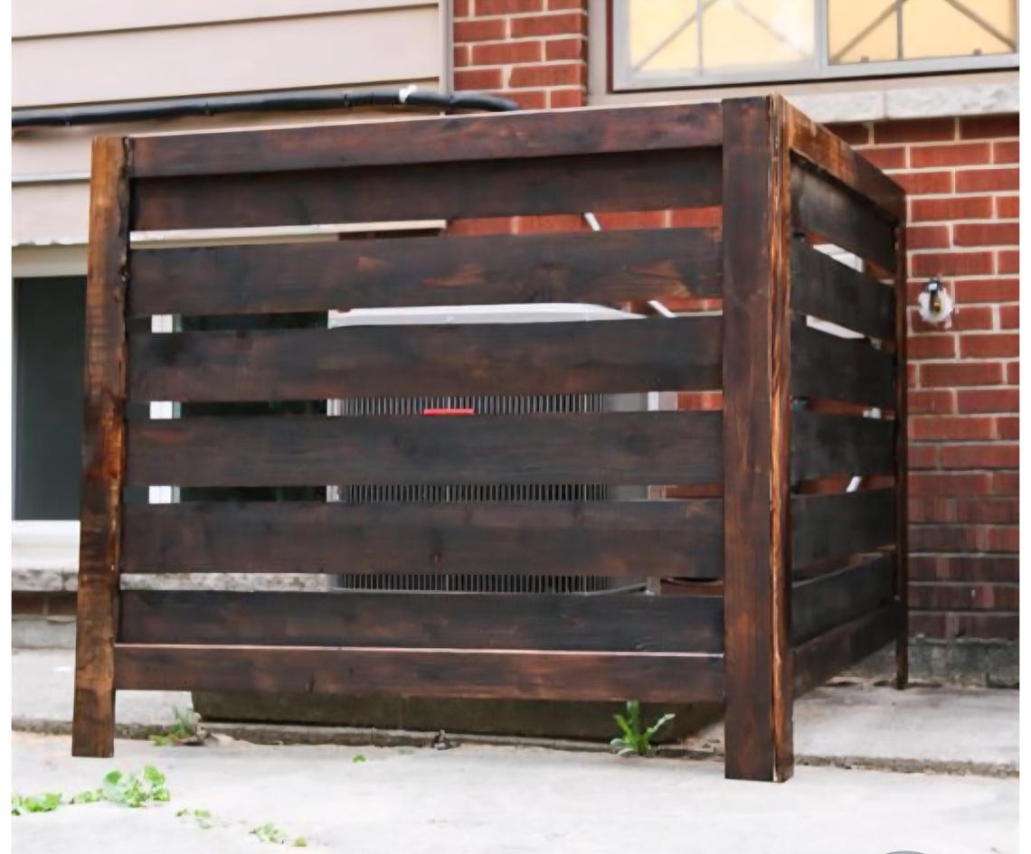 Privacy Screen for Hiding AC Unit - Plans to Build It - Etsy