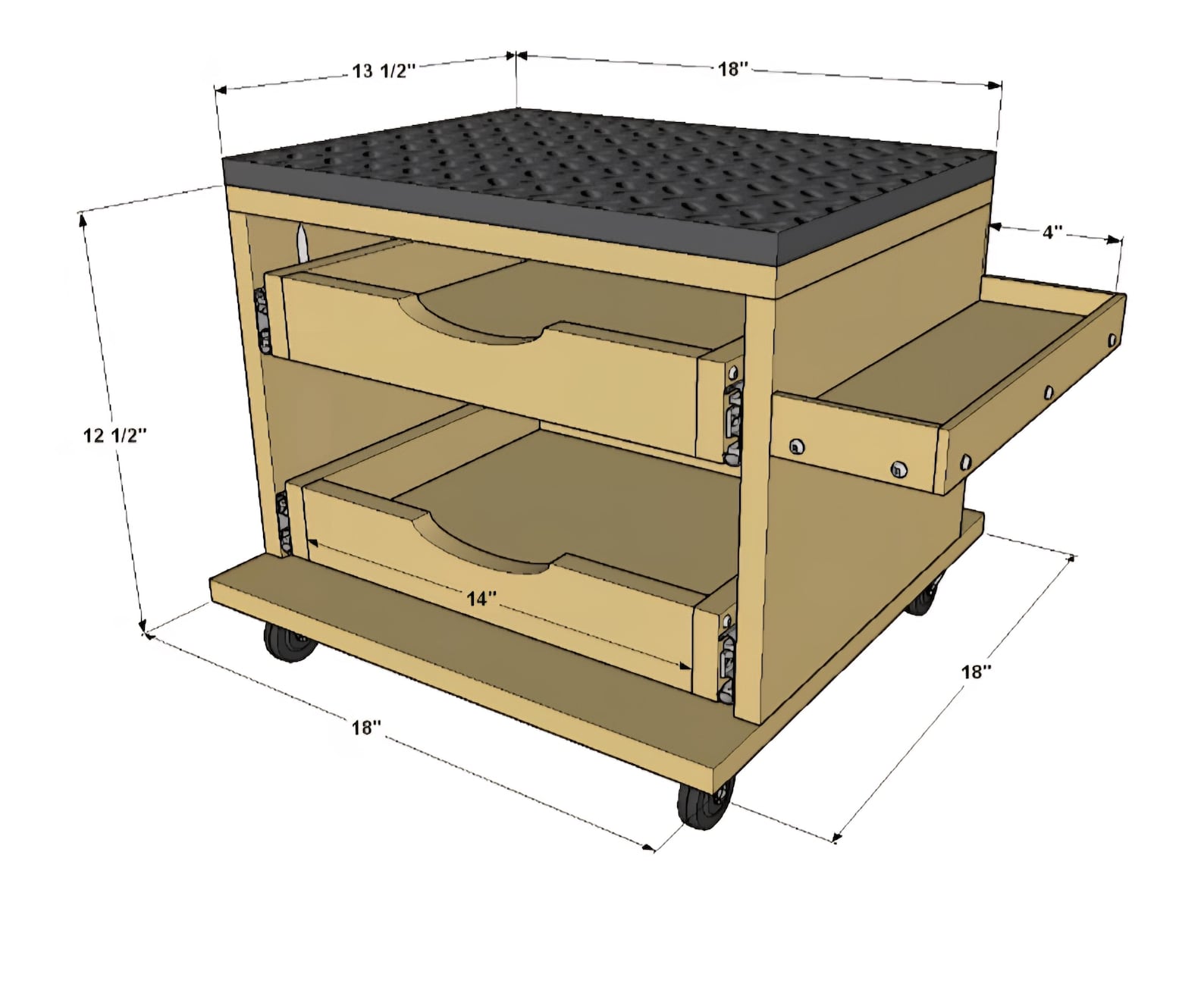 Rolling Work Seat and Tool-storage Cart - Plans to Build It - Etsy