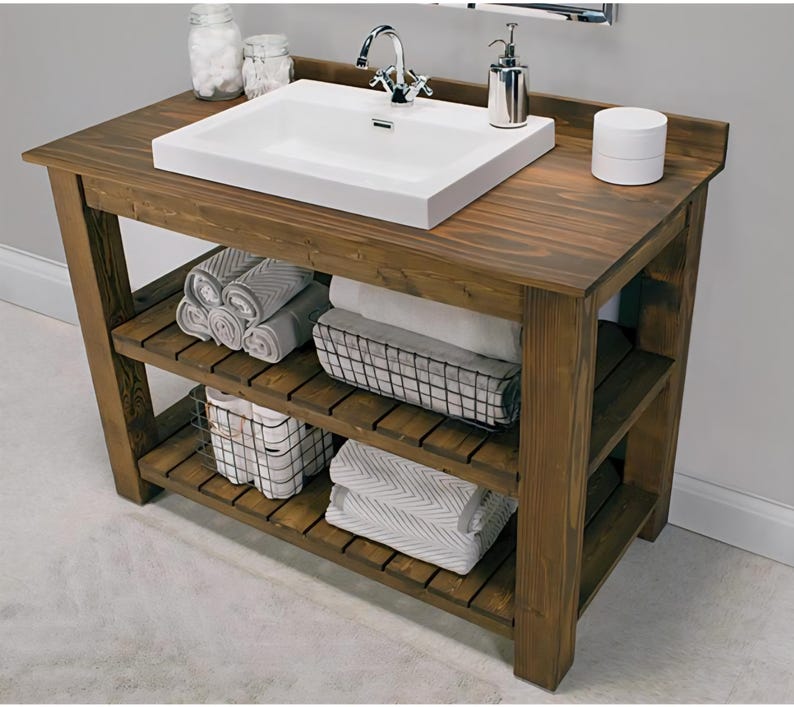Rustic Bathroom Vanity - Etsy