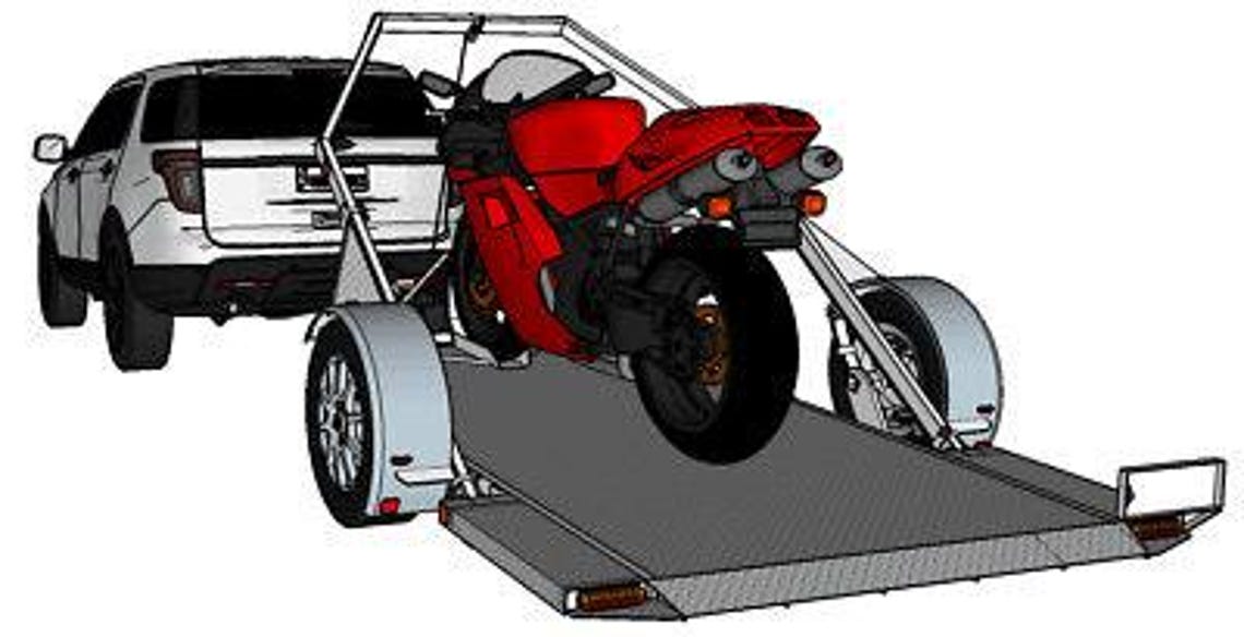 Ground Loading Motorcycle Trailer Plans - Etsy