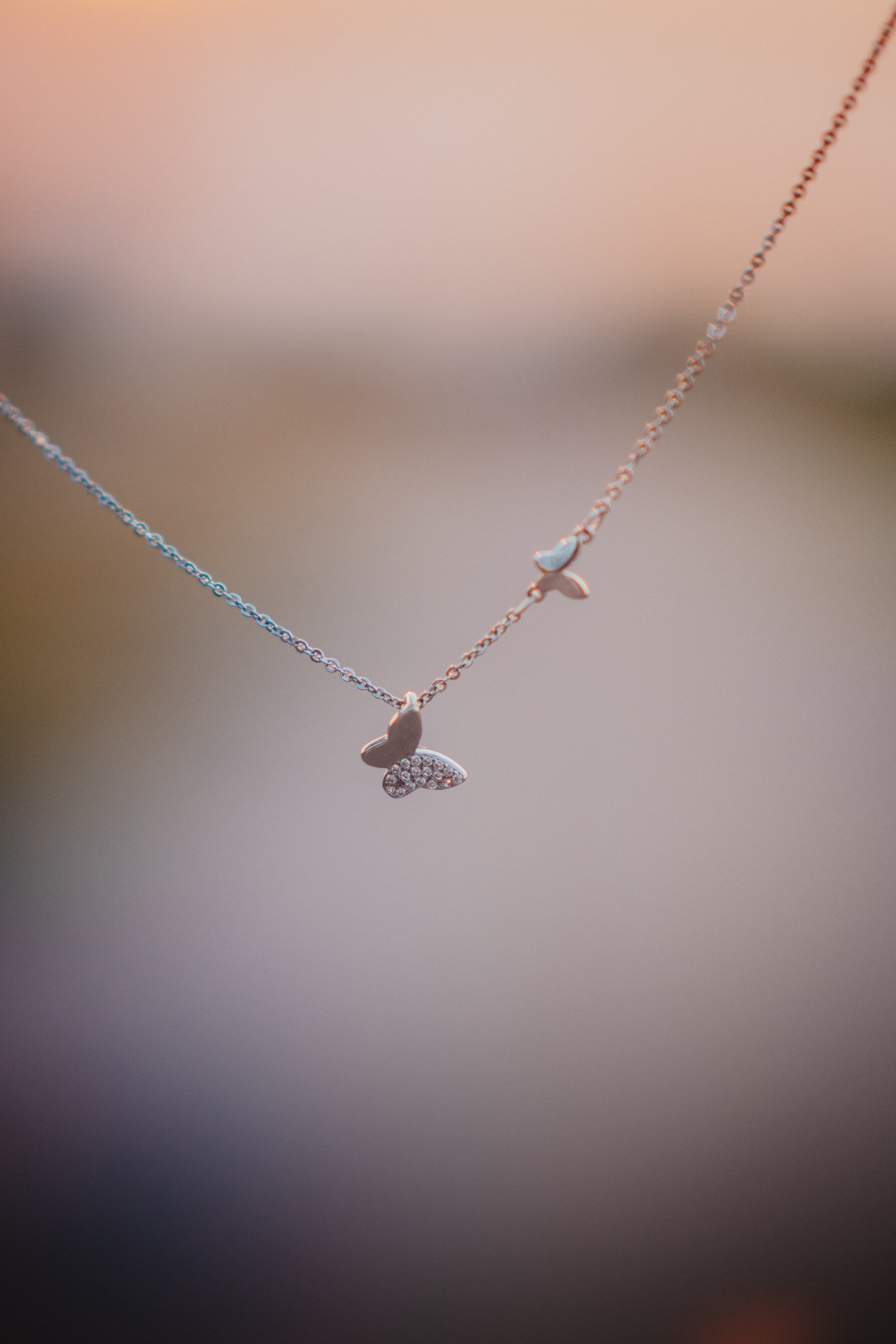 Silver Mini Butterfly Pendant Big Small Butterfly Necklace for Women - Etsy