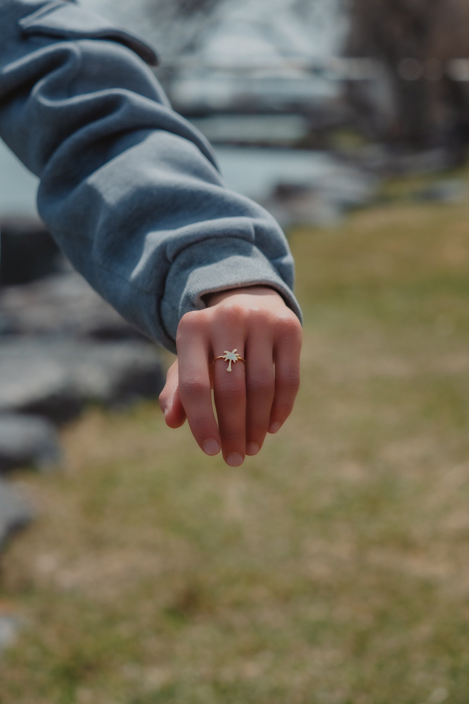 Palm Tree Ring 14K Gold Plated Palm Tree Ring Adjustable - Etsy