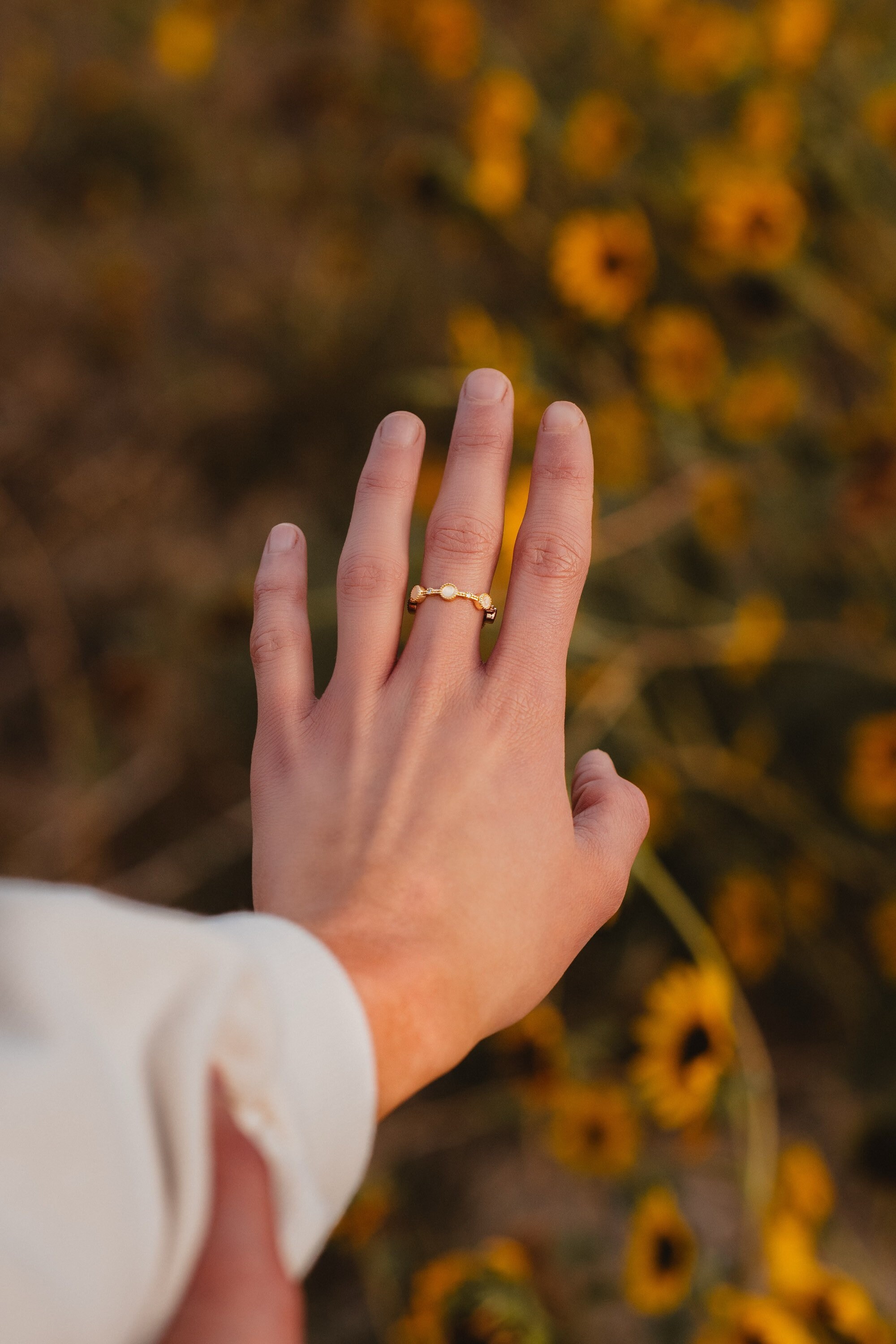 Old Money Ring Vintage Gold Ring for Women Crystal Circles | Etsy