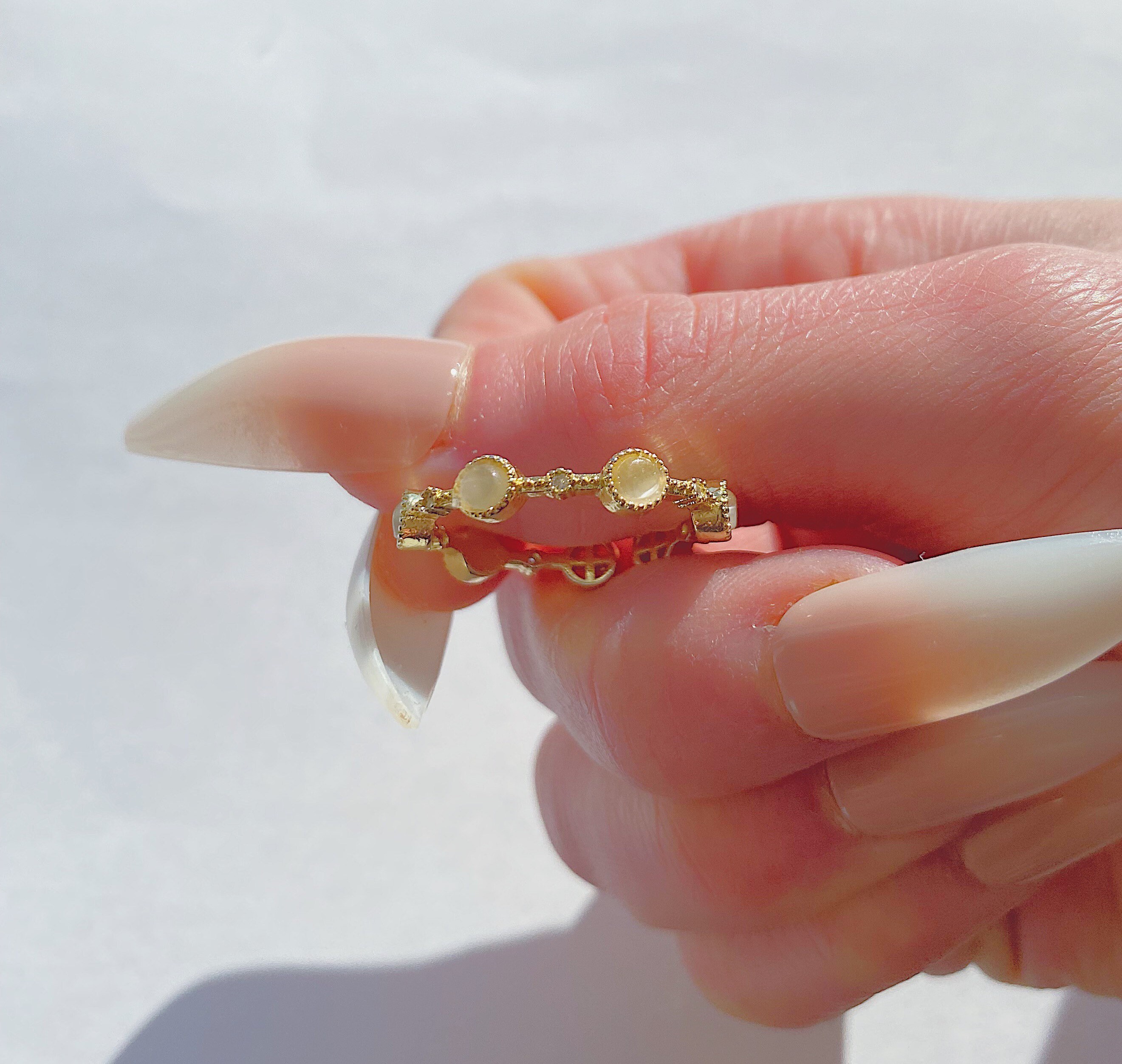 Old Money Ring Vintage Gold Ring for Women Crystal Circles | Etsy