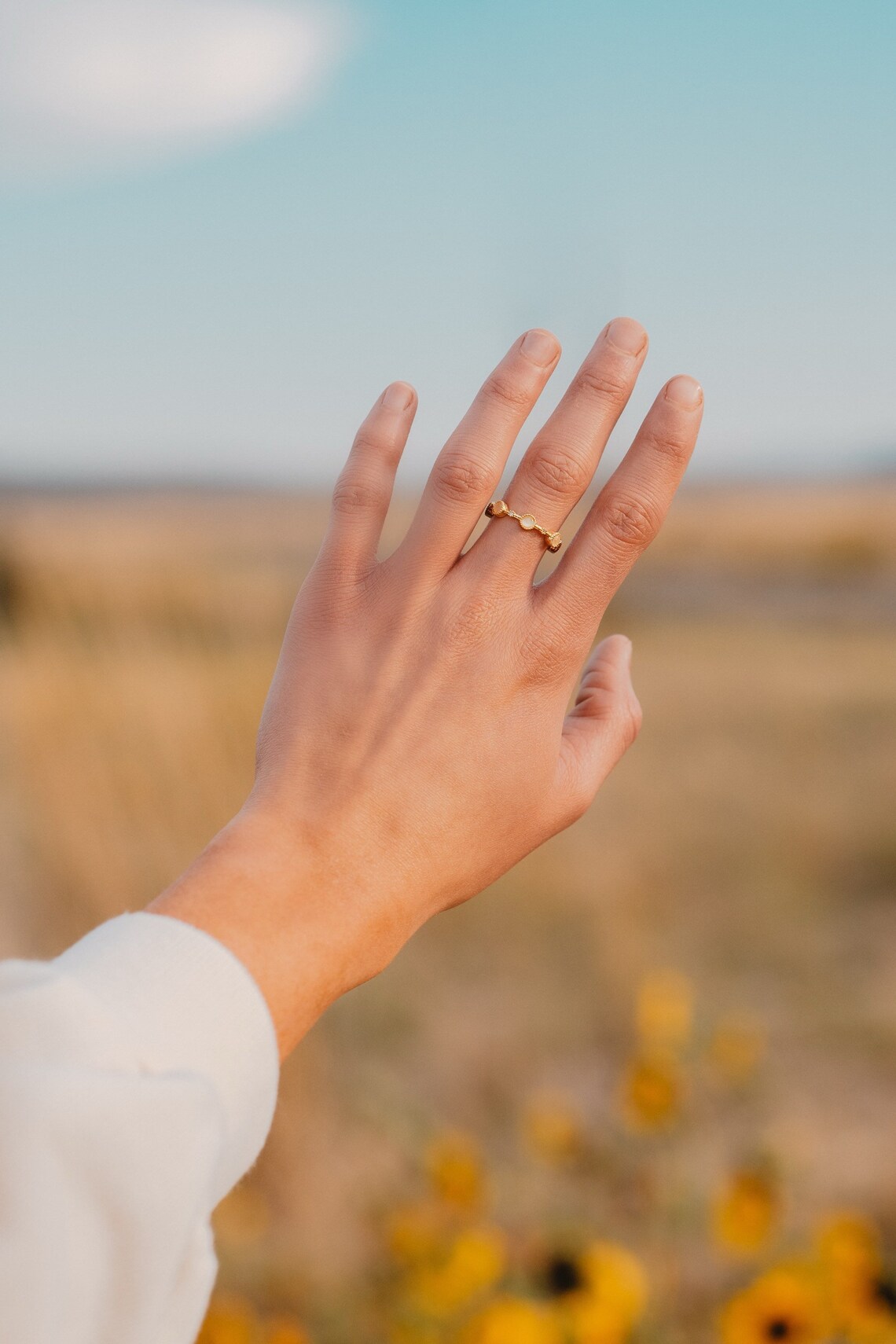 Old Money Ring Vintage Gold Ring for Women Crystal Circles | Etsy