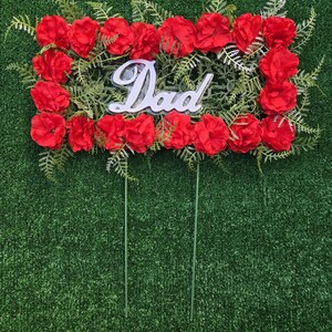 Dad Flower Cemetery Decoration Sign Memorial Flower Headstone Monument ...