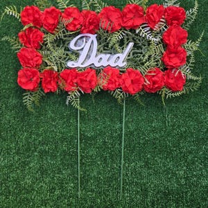 Dad Flower Cemetery Decoration Sign Memorial Flower Headstone Monument ...
