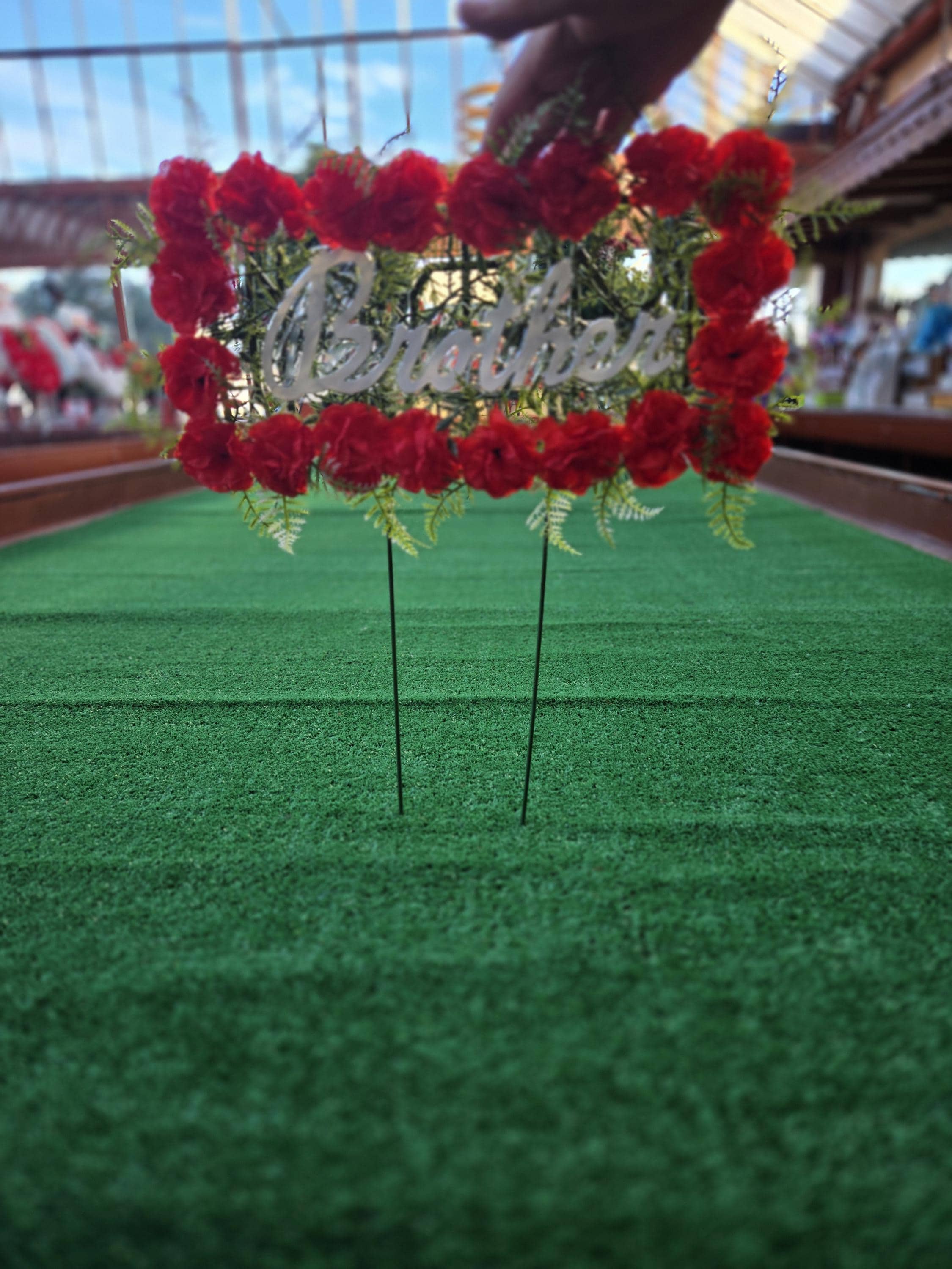 BROTHER Flower Cemetery Decoration Sign Memorial Flower Headstone ...