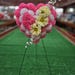 Heart Flower Cemetery Decoration Memorial on Stand. Artificial Flower ...