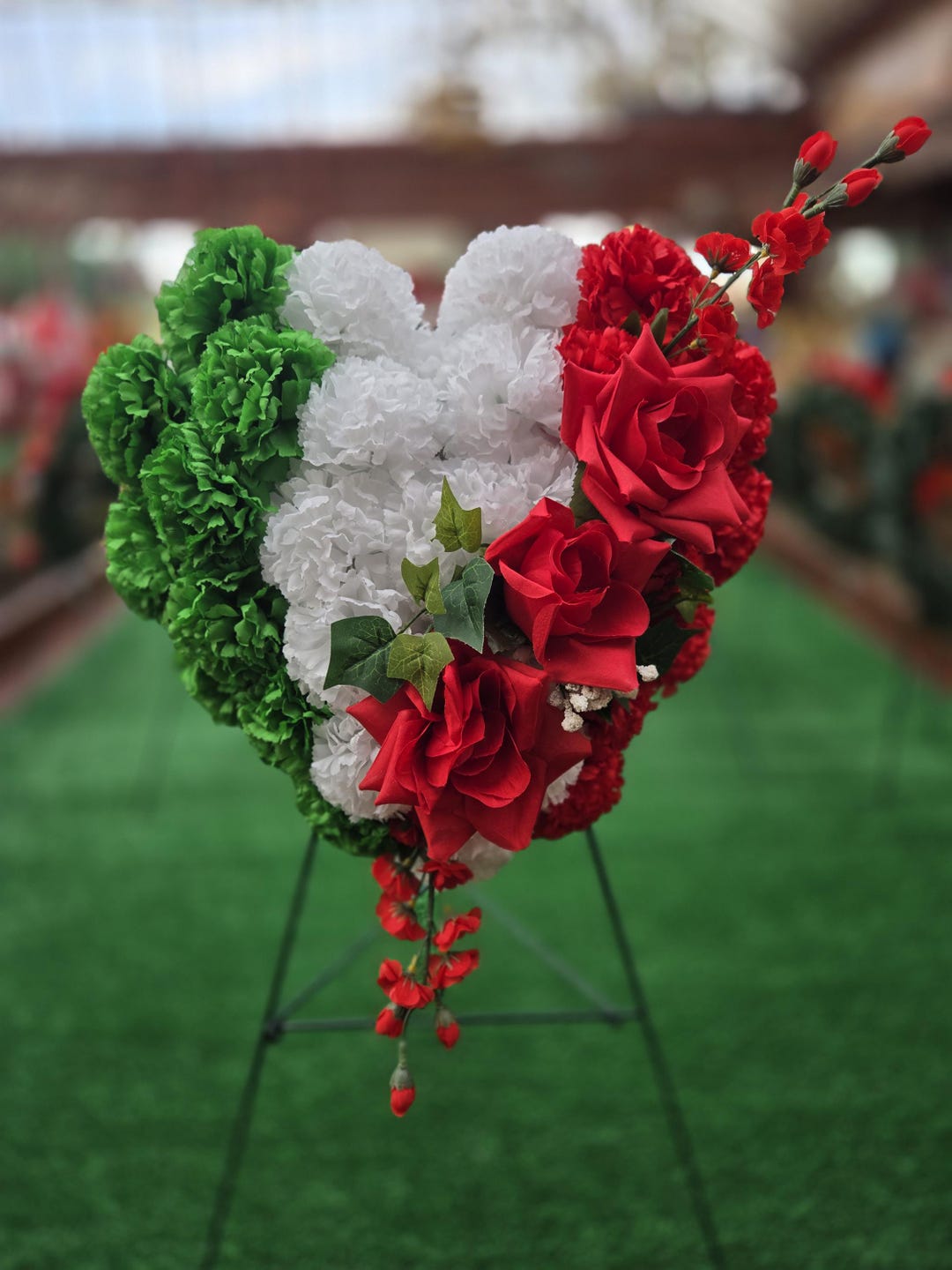 Mexican Memorial Inspired Heart Cemetery Decoration in Loving Memory ...