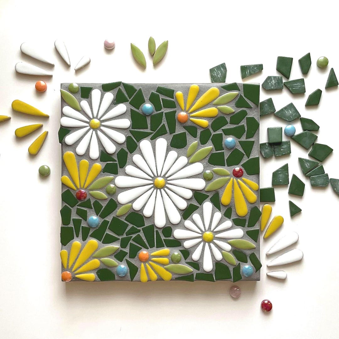 NEW!!! Mosaic Kit - Floral Radiance Mosaic Kit - Mosaic DIY - Mosaic ...