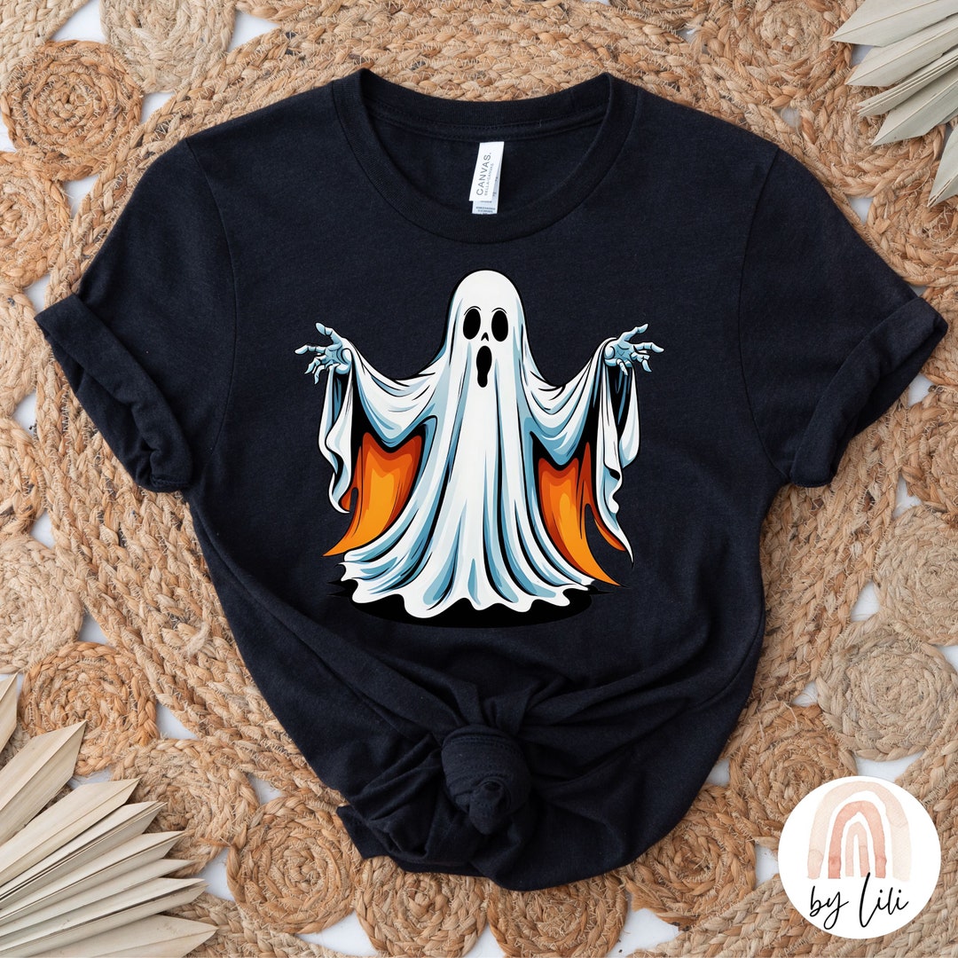 Ghost PNG, Ghost Sublimation Design for T-shirt, Retro Ghost PNG ...