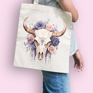 Bull Skull PNG Boho Sublimation Design for T-shirt Bull - Etsy