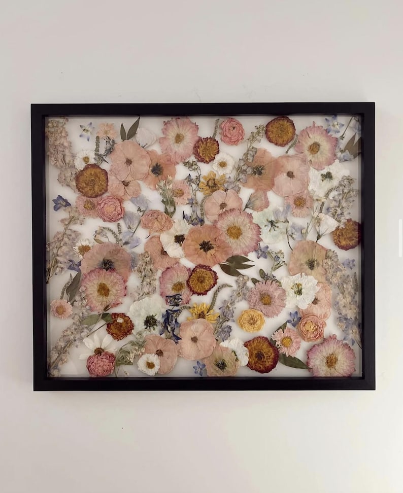 Custom Pressed Flower Frame - Wedding Flowers or Other Event Flowers - Etsy