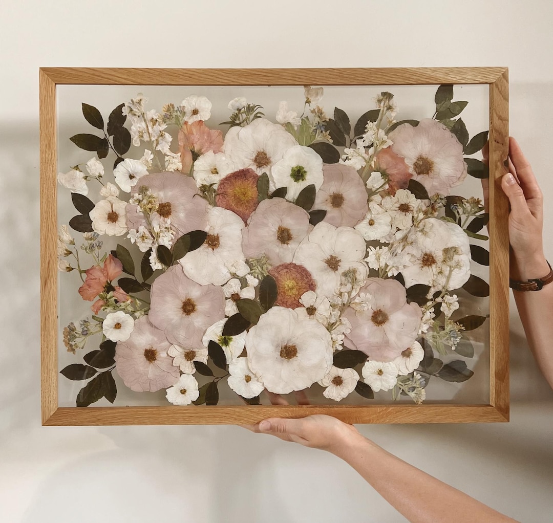 Custom Pressed Flower Frame - Wedding Flowers or Other Event Flowers - Etsy