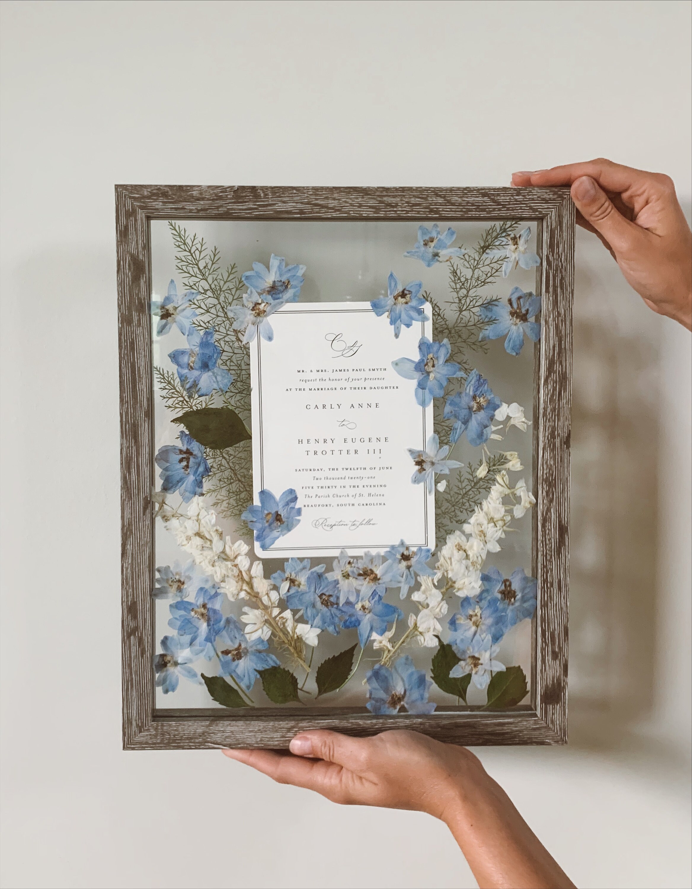 Custom Pressed Flower Frame Wedding Flowers or Other Event - Etsy