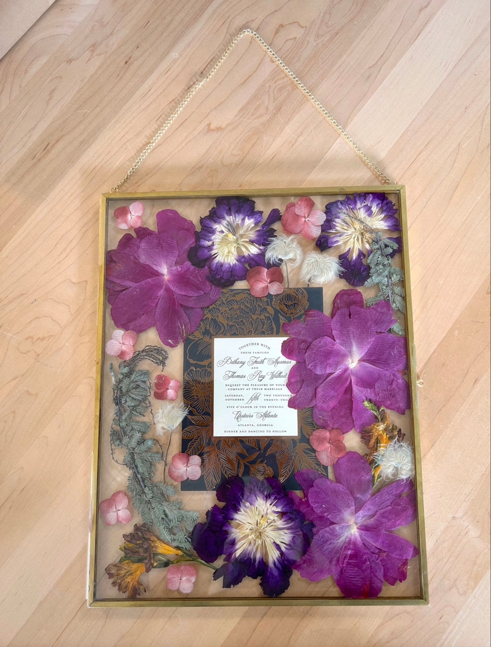 Custom Pressed Flower Frame Wedding Flowers or Other Event - Etsy