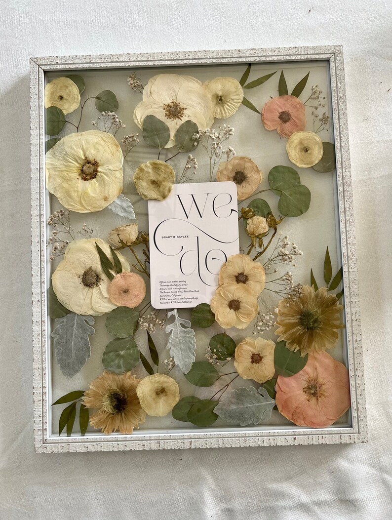 Custom Pressed Flower Frame Wedding Flowers or Other Event - Etsy
