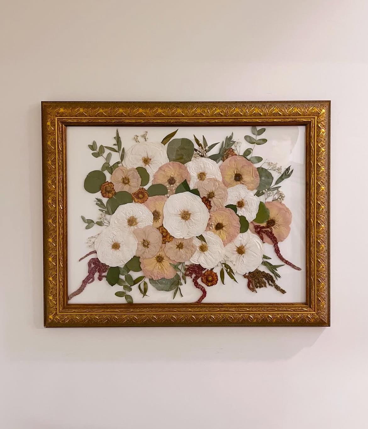 Custom Pressed Flower Frame - Wedding Flowers or Other Event Flowers - Etsy