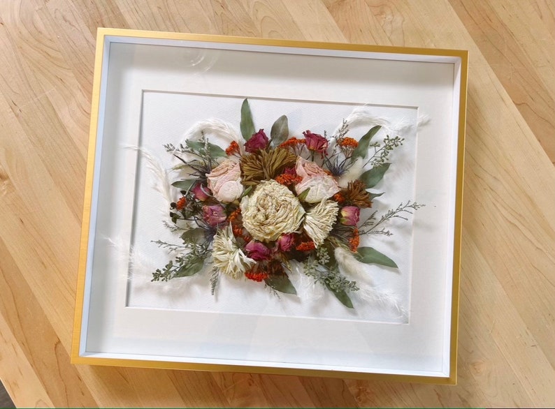 Custom Flower Shadow Box - Wedding Flowers or Other Event Flowers - Etsy
