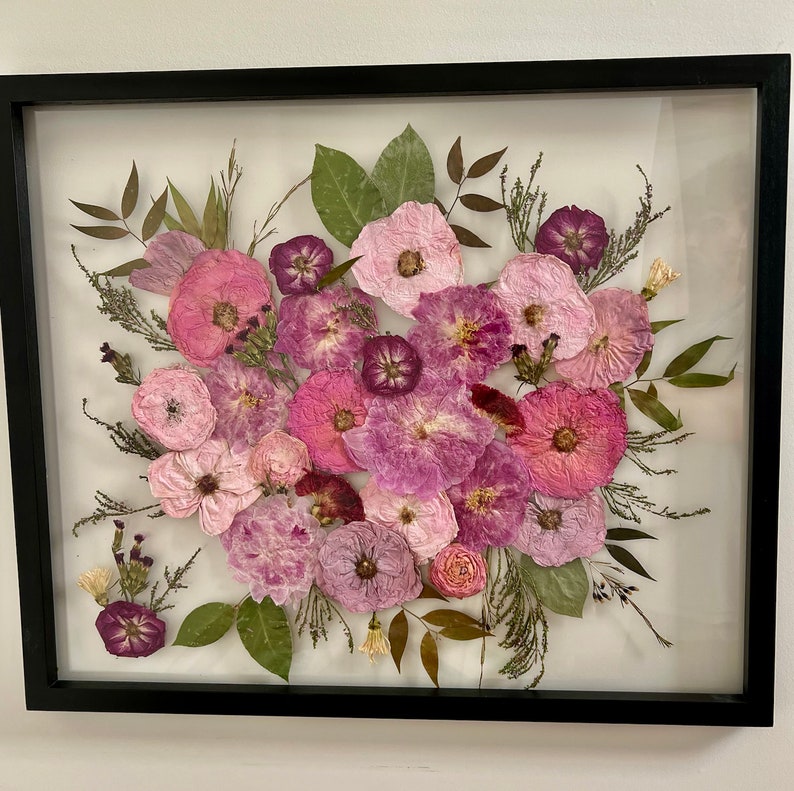 Custom Pressed Flower Frame - Wedding Flowers or Other Event Flowers - Etsy