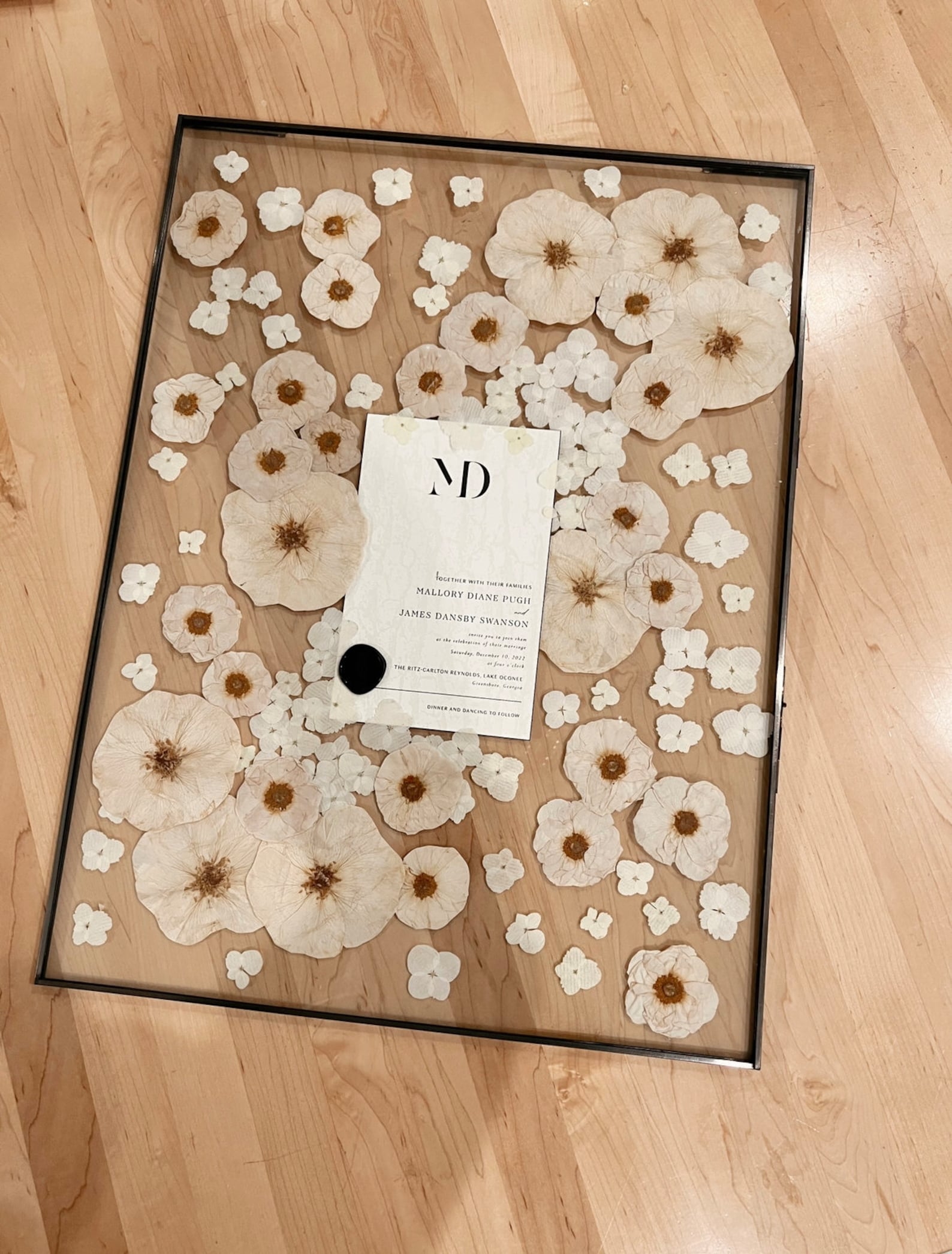 Custom Pressed Flower Frame - Wedding Flowers or Other Event Flowers - Etsy