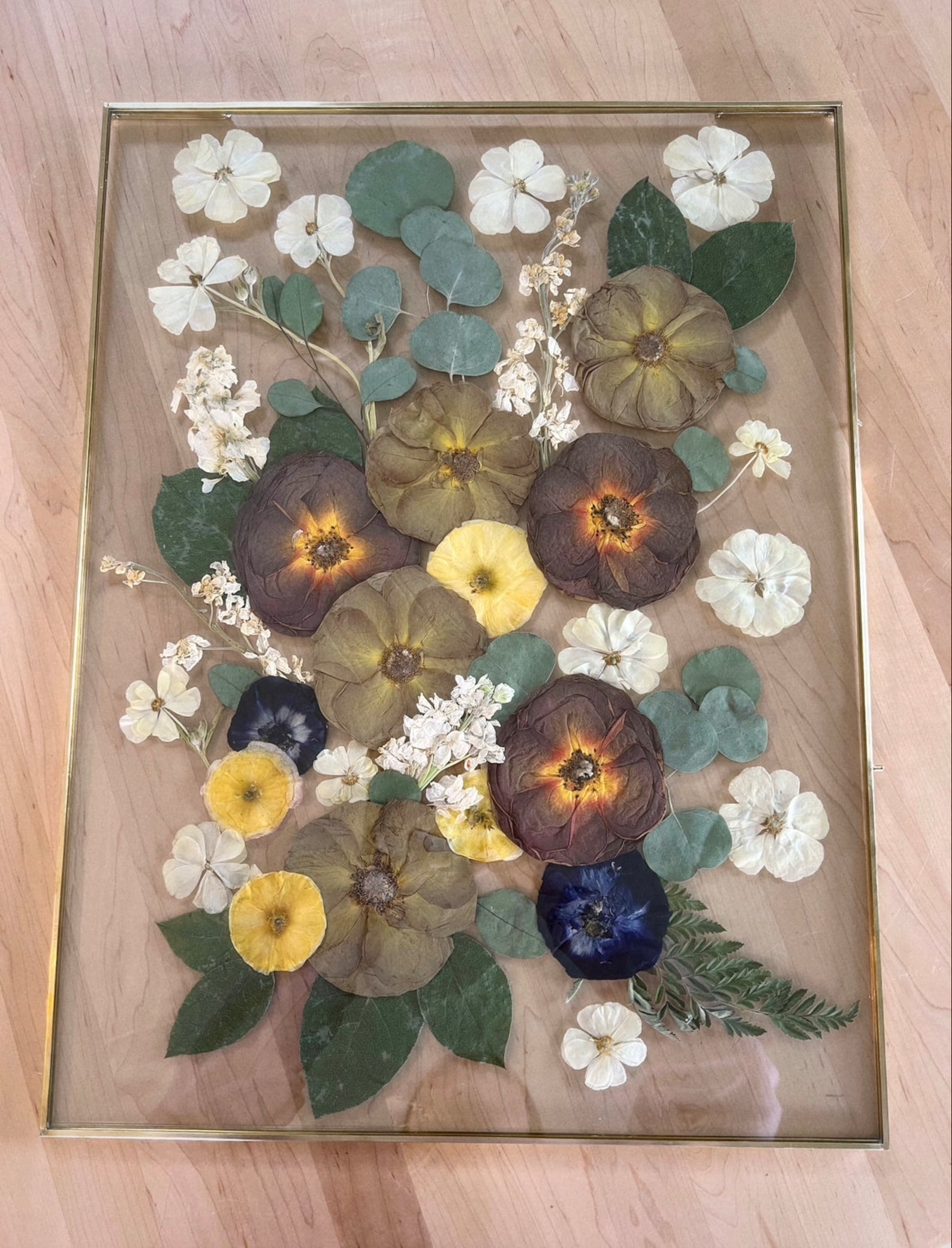 Custom Pressed Flower Frame - Wedding Flowers or Other Event Flowers - Etsy
