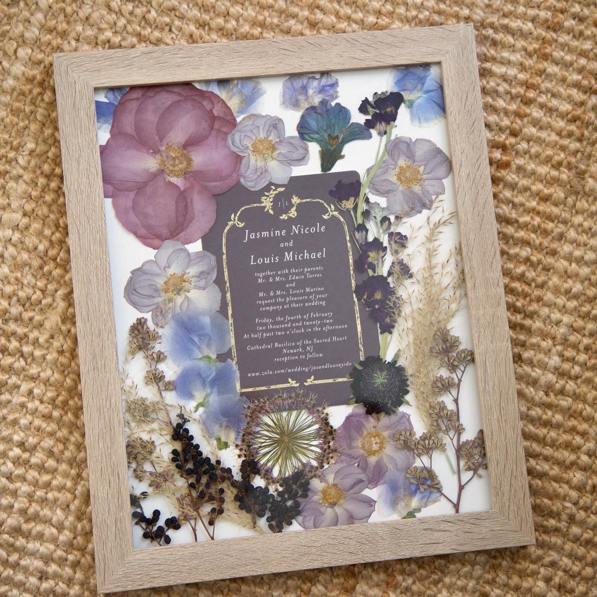 Custom Pressed Flower Frame Wedding Flowers or Other Event - Etsy
