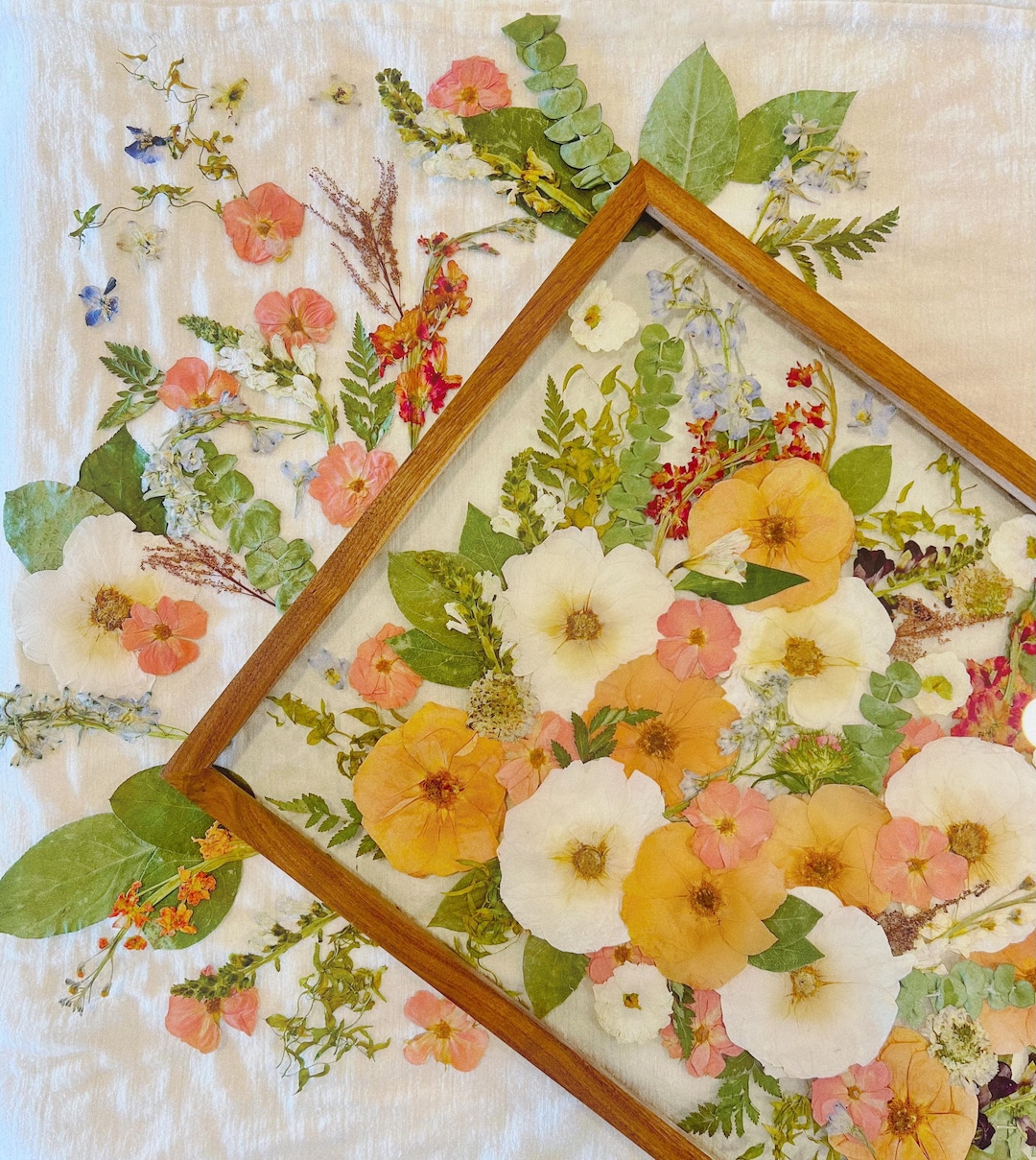 Custom Pressed Flower Frame - Wedding Flowers or Other Event Flowers - Etsy