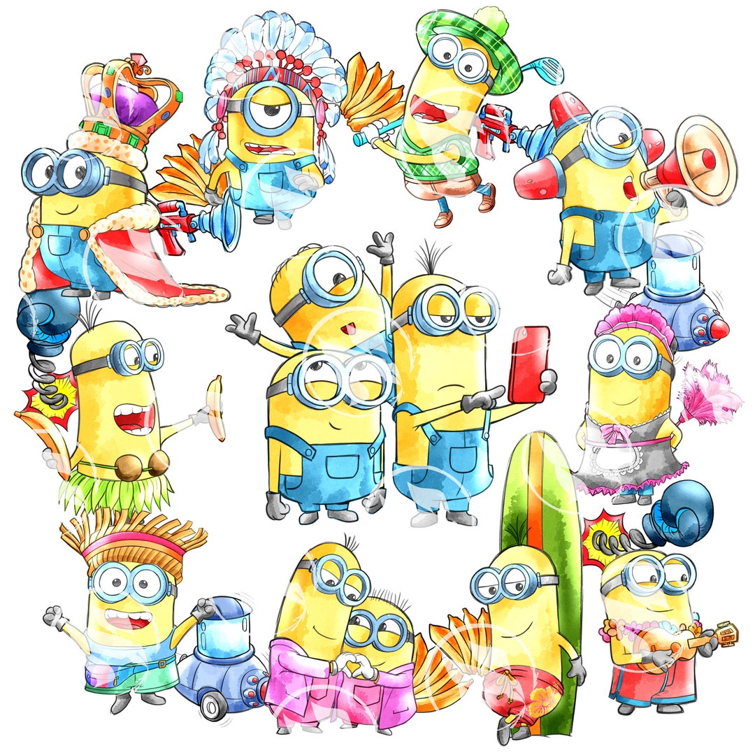 Mini Yellow Banana Friends (no IA) Panel File 12" X 12" 300 DPI ...