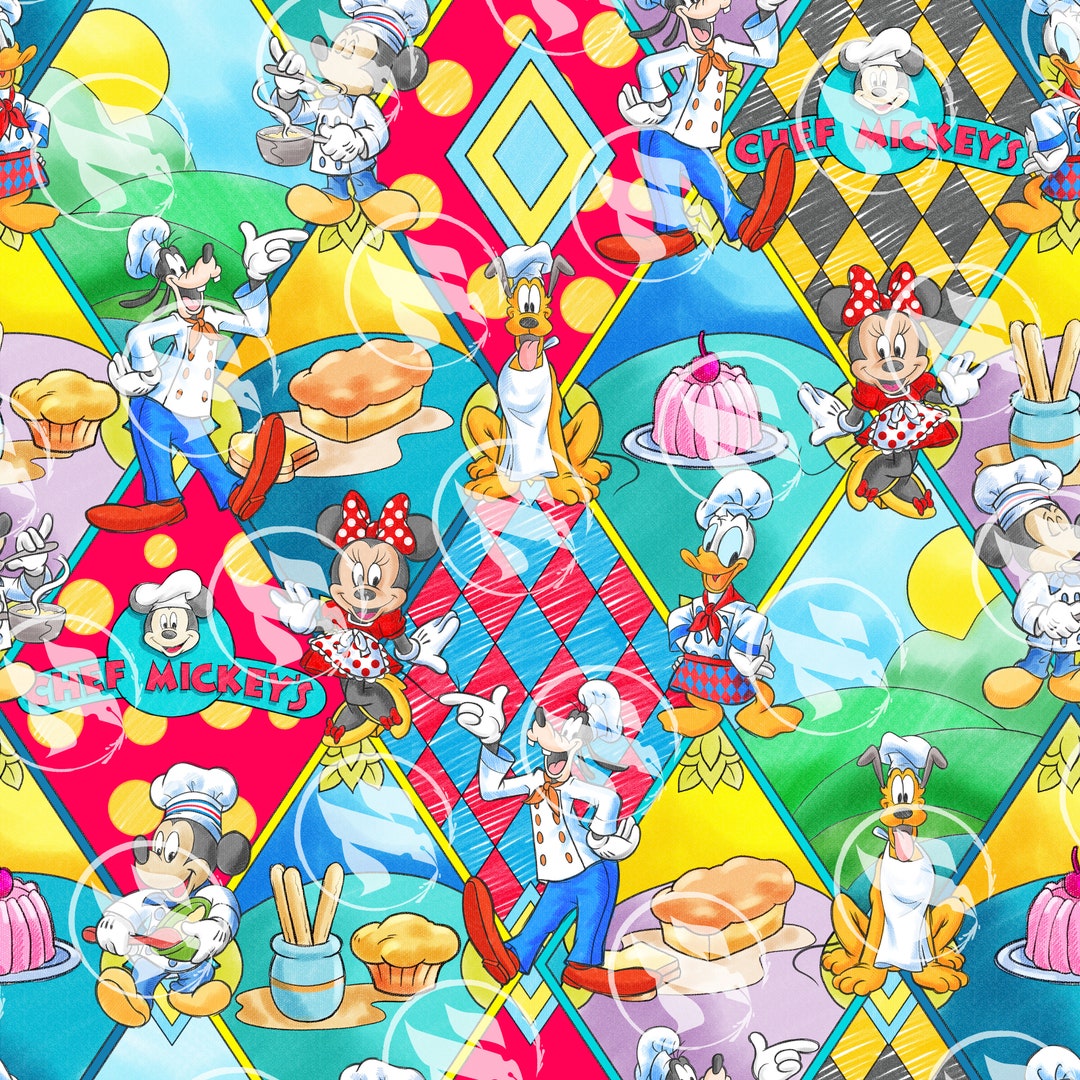Mouse Chef Kitchen's Friends (no IA) Seamless Pattern PNG 15" X 15" 300 ...