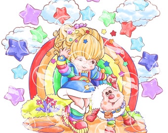 Rainbow Power 80's Girl Panel File - Etsy