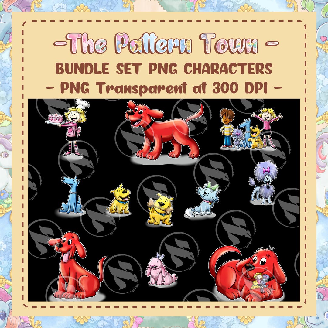 PNG Bundle Giant Red Dog Art - Etsy