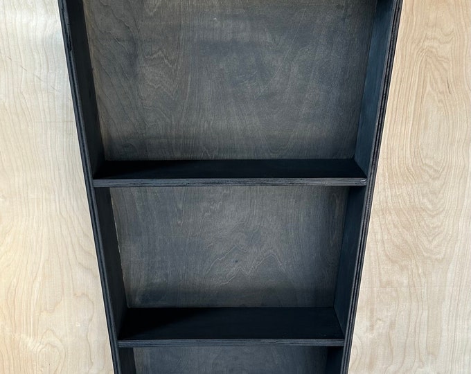 52 Inch Coffin Bookshelf, Goth, Spooky, Home Decor, Bookcase, Mystic ...