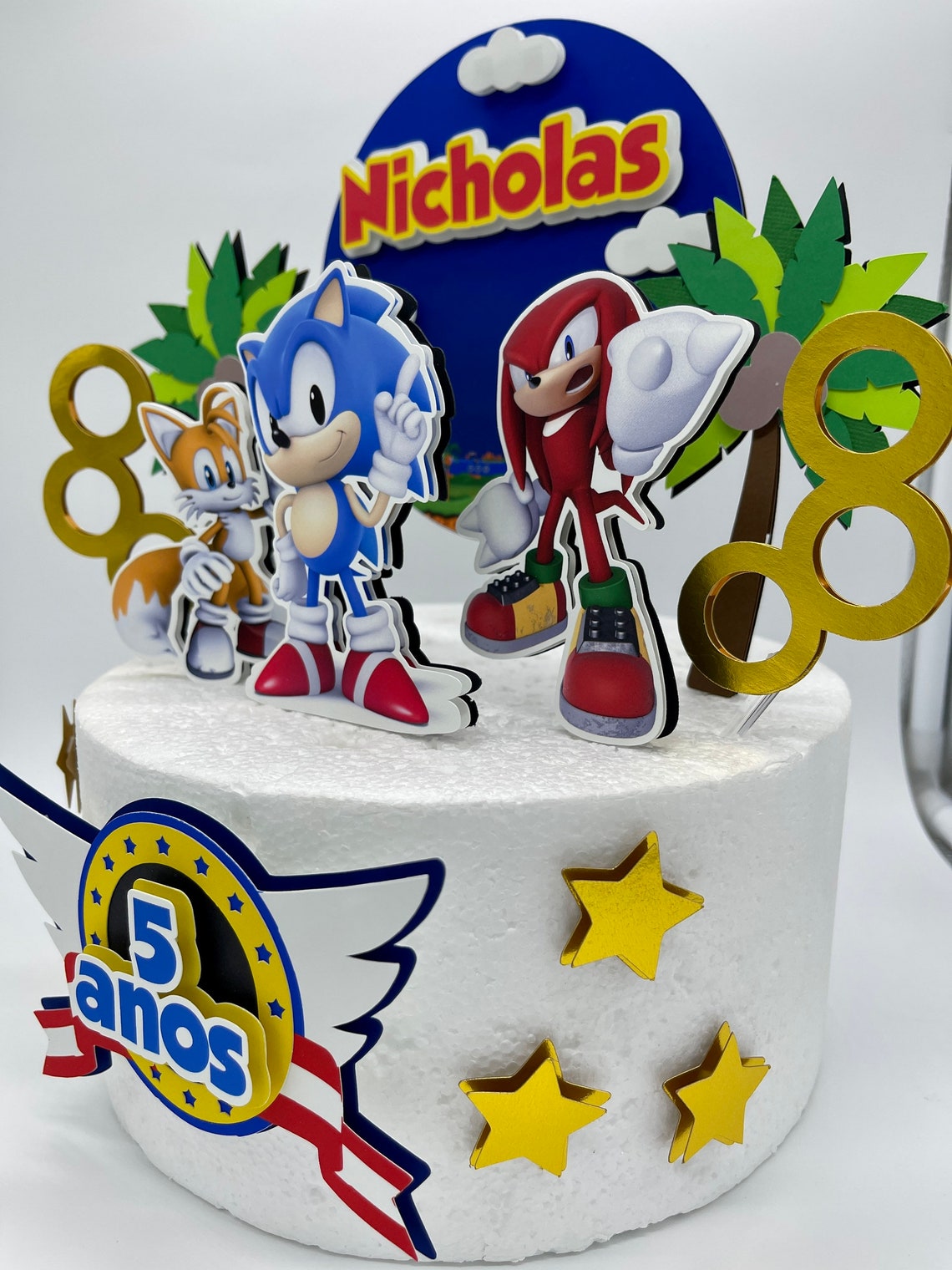 Sonic Cake Topper Sonic Party Sonic Birthday | Etsy Italia