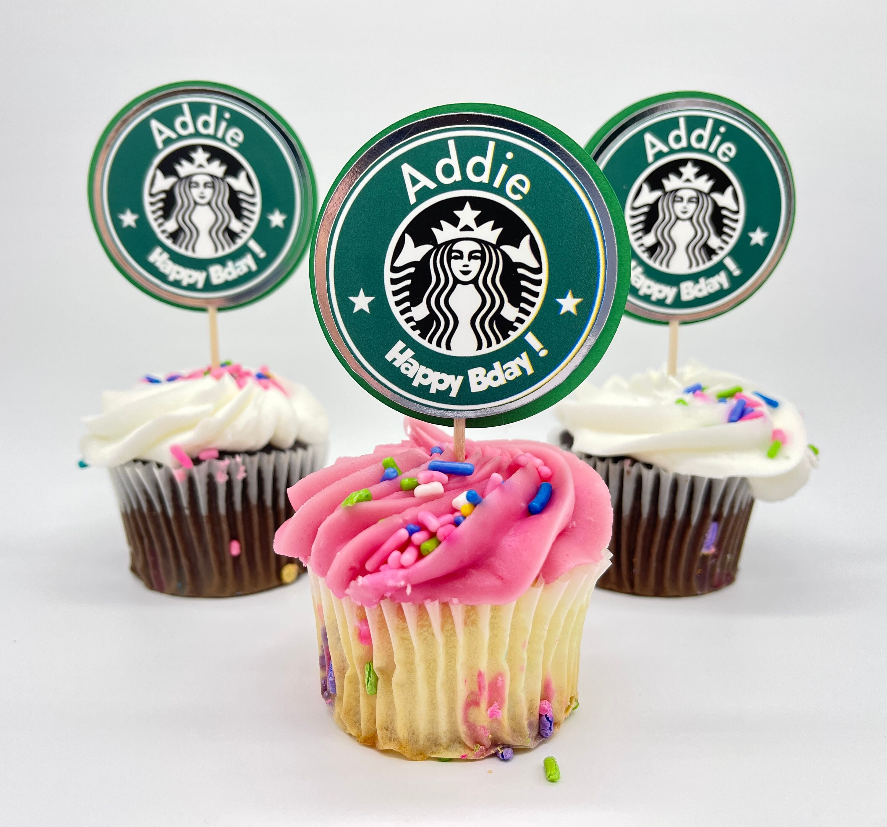 Party Supplies Personalised Starbucks inspired cake topper Paper ...