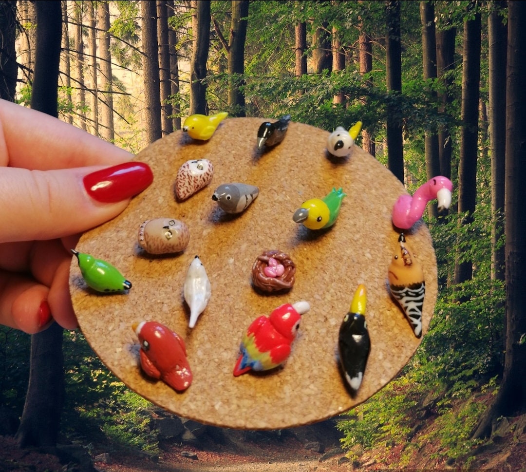 Handmade Bird Themed Push Pins - Etsy