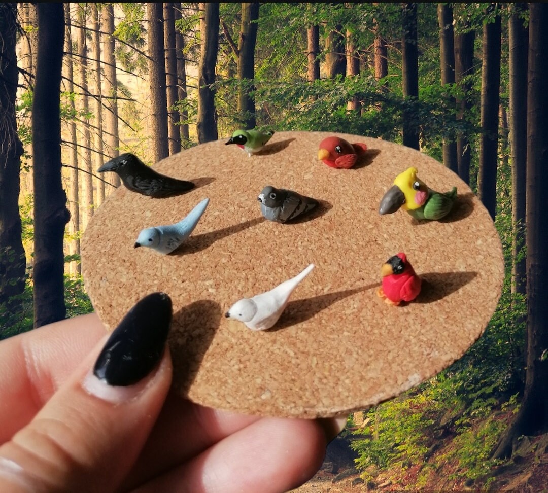 Handmade Bird Themed Push Pins - Etsy