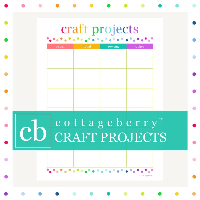 PROJECT PLANNER Printable Pages Inserts Happy Home Organizer Binder ...