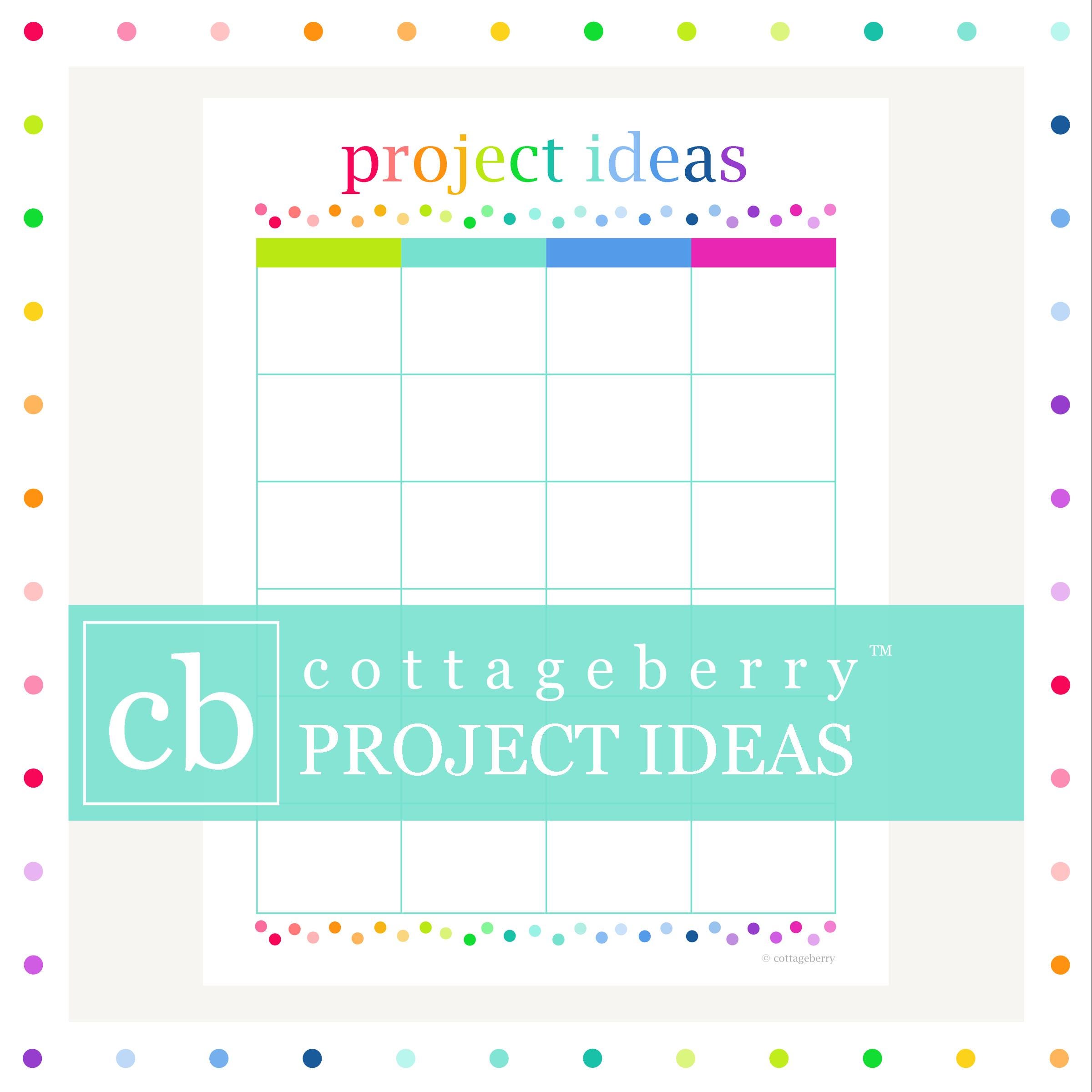 PROJECT PLANNER Printable Pages Inserts Happy Home Organizer Binder ...
