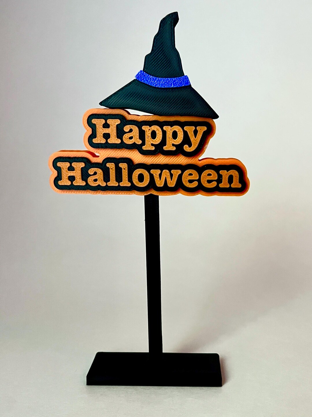 Desk Table Stand up Happy Halloween Miniature Sign Decoration 6.5 ...