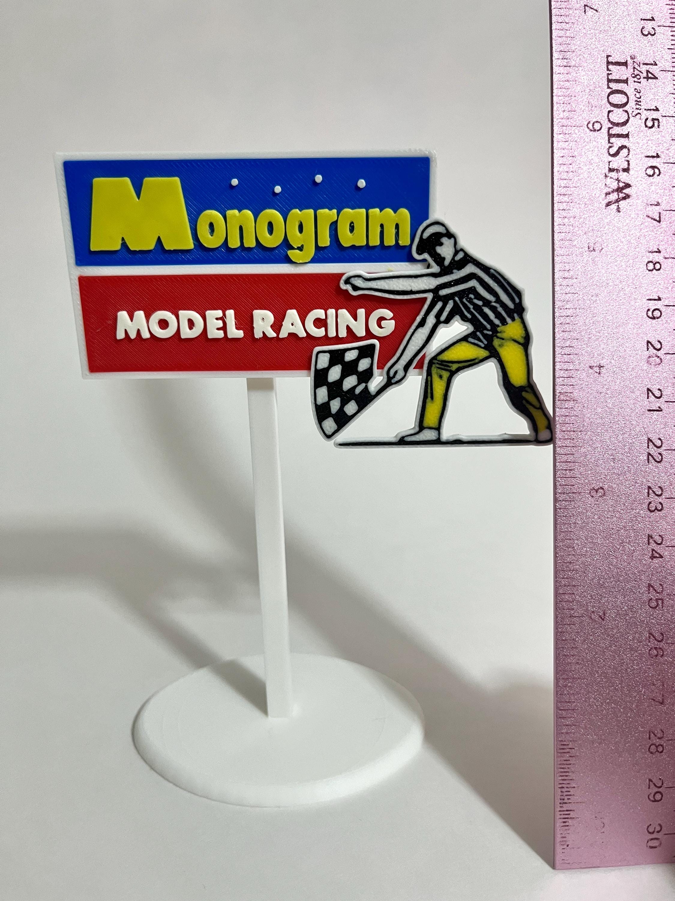 Monogram Model Racing Miniature Slot Car Sign 6" Inches - Etsy