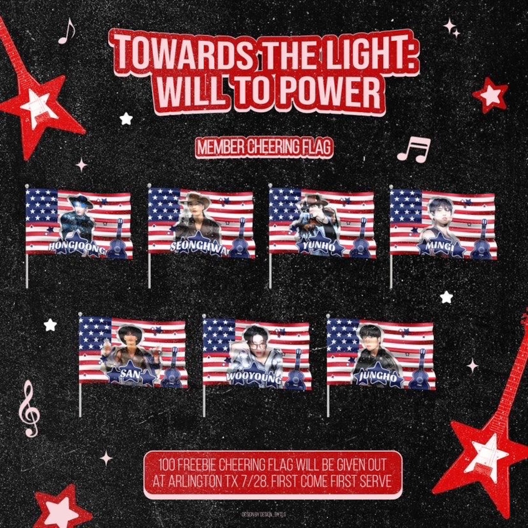 Ateez Member Cheering Flag Hand Held - Etsy