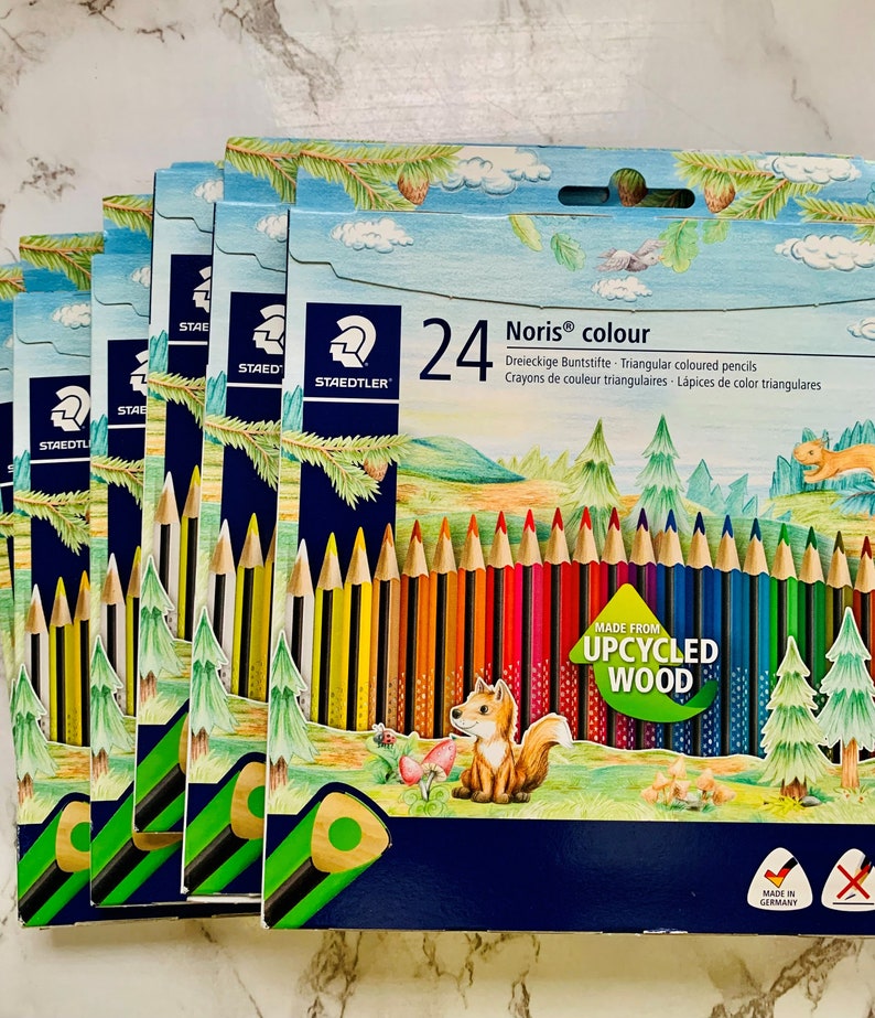 Staedtler 24 Noris Colour Triangular Pencils Art Pencils Drawing Art ...