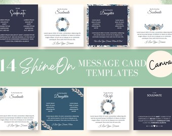 Shineon Message Card Template Canva Jewelry Card Design - Etsy