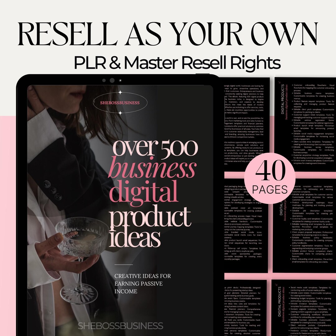 500+ Digital Product Ideas: Master Resell Rights (PLR MRR) - Etsy
