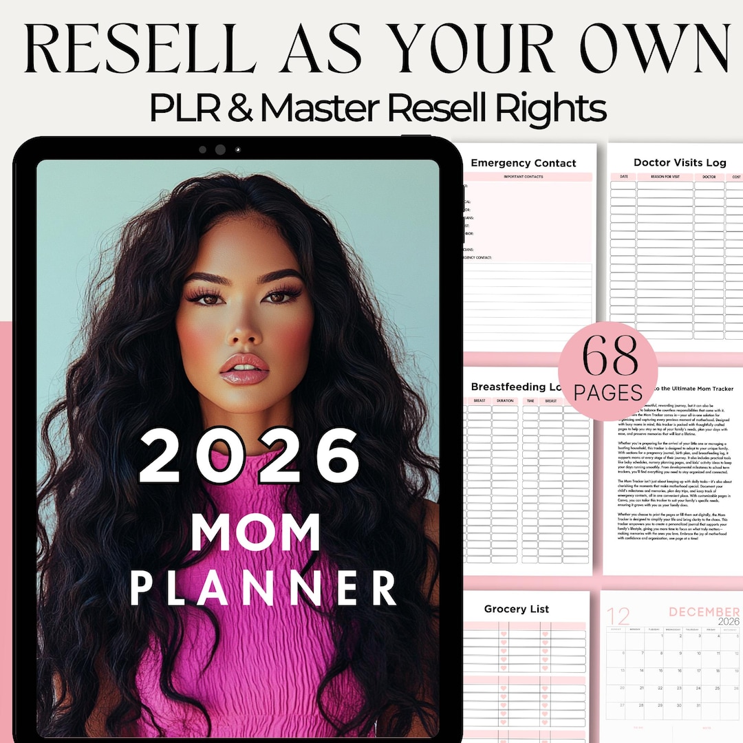 Mom Life Planner: 68-page Ultimate Organizer PLR MRR (digital Product ...