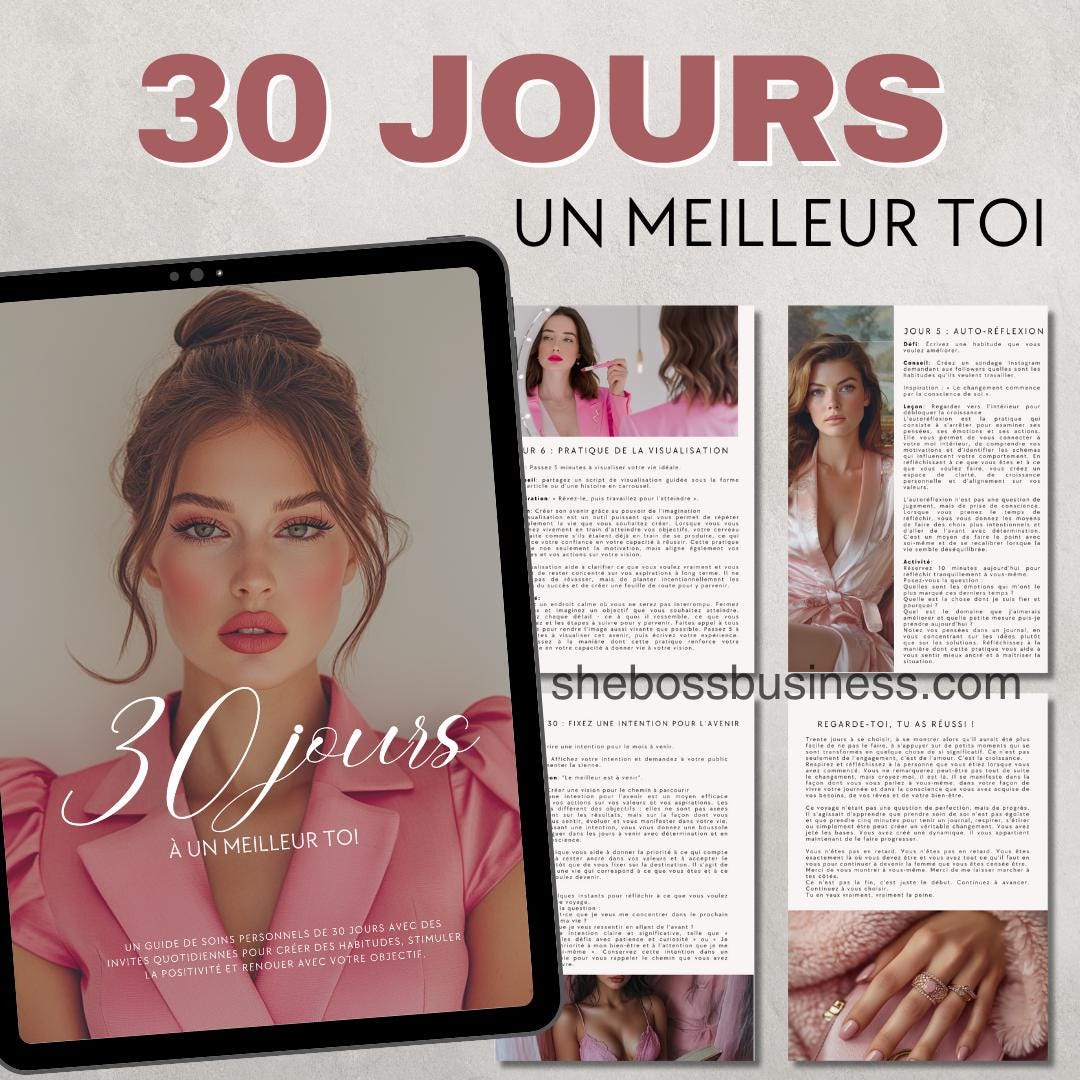30 Jours à Un Meilleur Toi | Guide Bien-Être & Mindset Pour Femmes ...