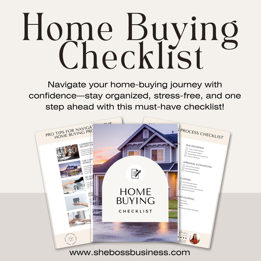 Home Buying Checklist First Time Home Buyer Guide Home Purchase Tips ...